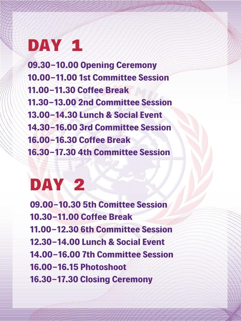 Conference Event Schedule | PDF