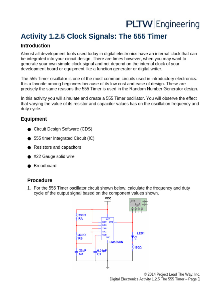 555 Timer Oscillator Circuit Guide | PDF | Electronic Circuits ...