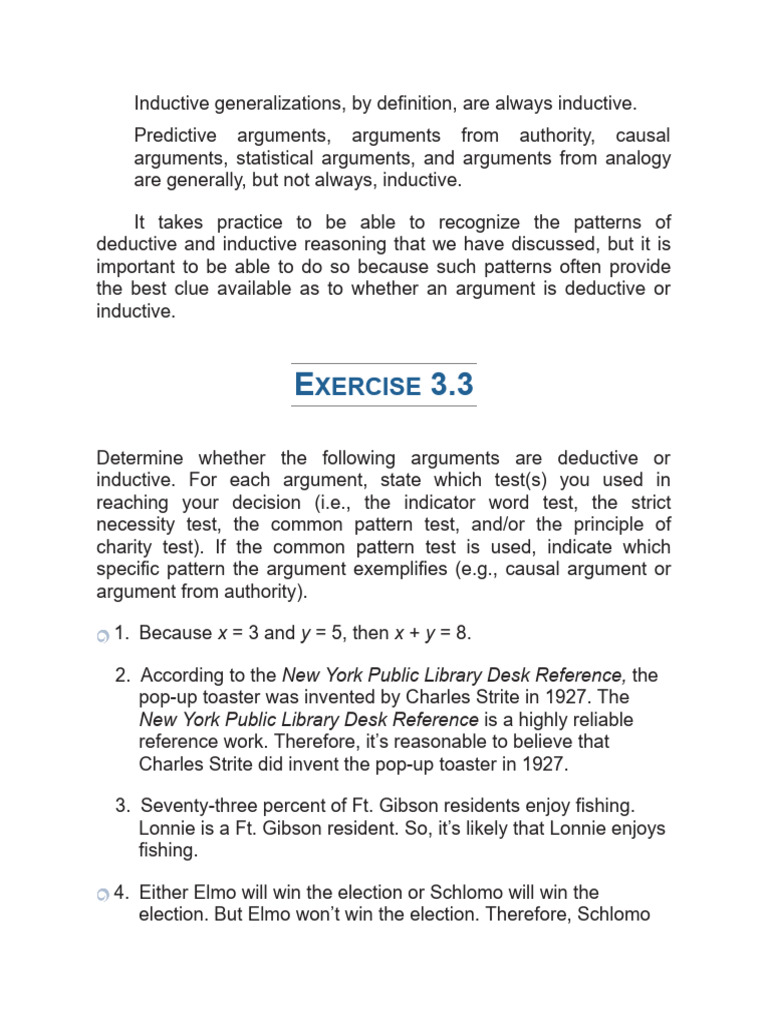 Bài tập 3.3 | PDF | Logical Consequence | Argument