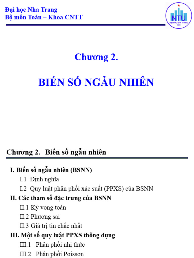 XSTK Chuong 2 | PDF