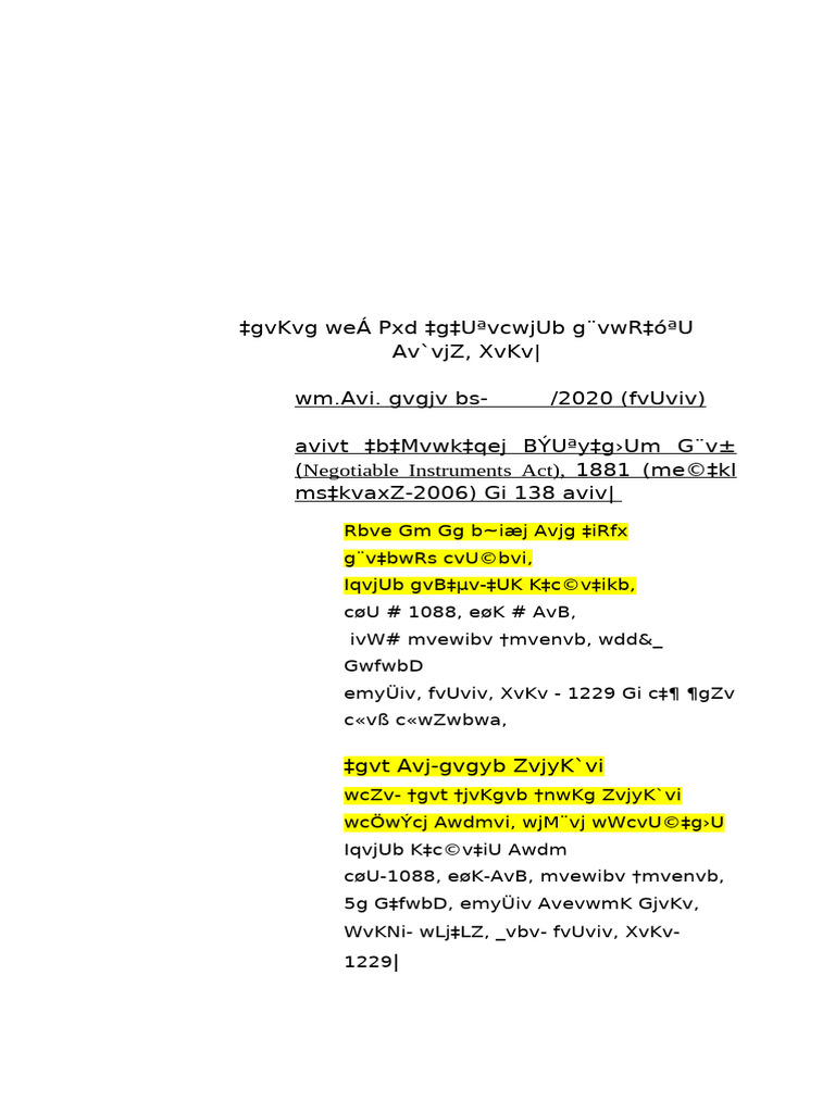 Format Ni Act Plaint | PDF