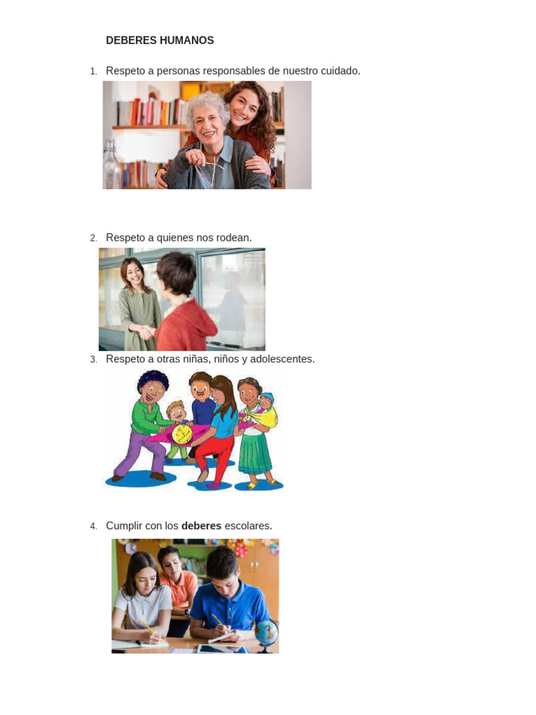 Deberes Humanos | PDF