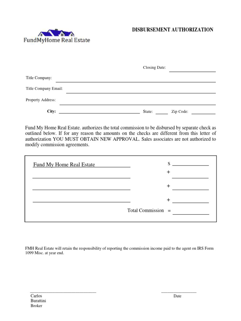 Disbursement Form. | PDF