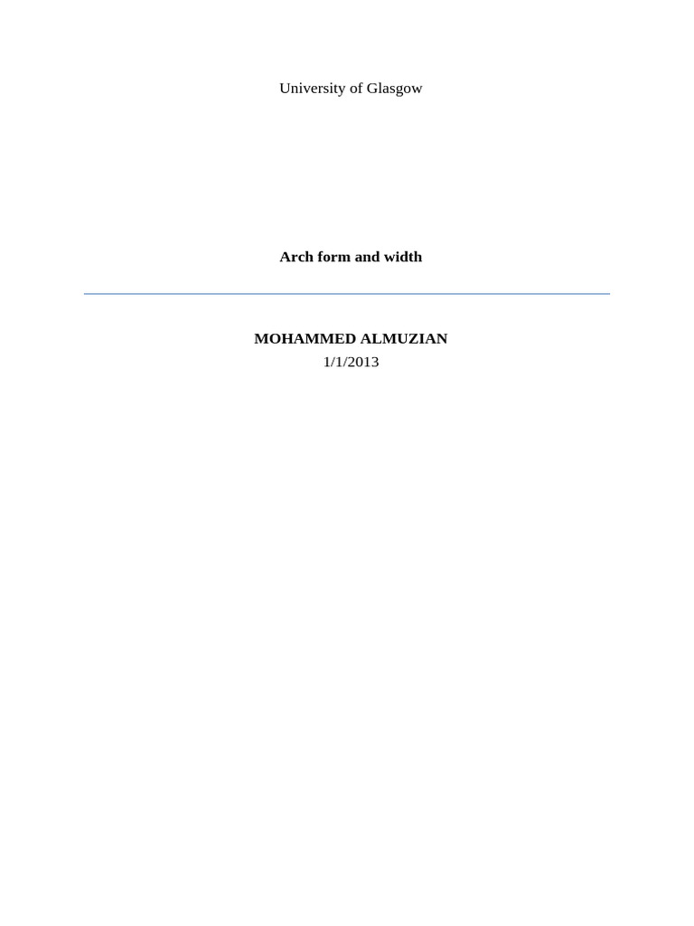 Arch Form and Width by Almuzian 1 | PDF | Orthodontics | Dental Anatomy
