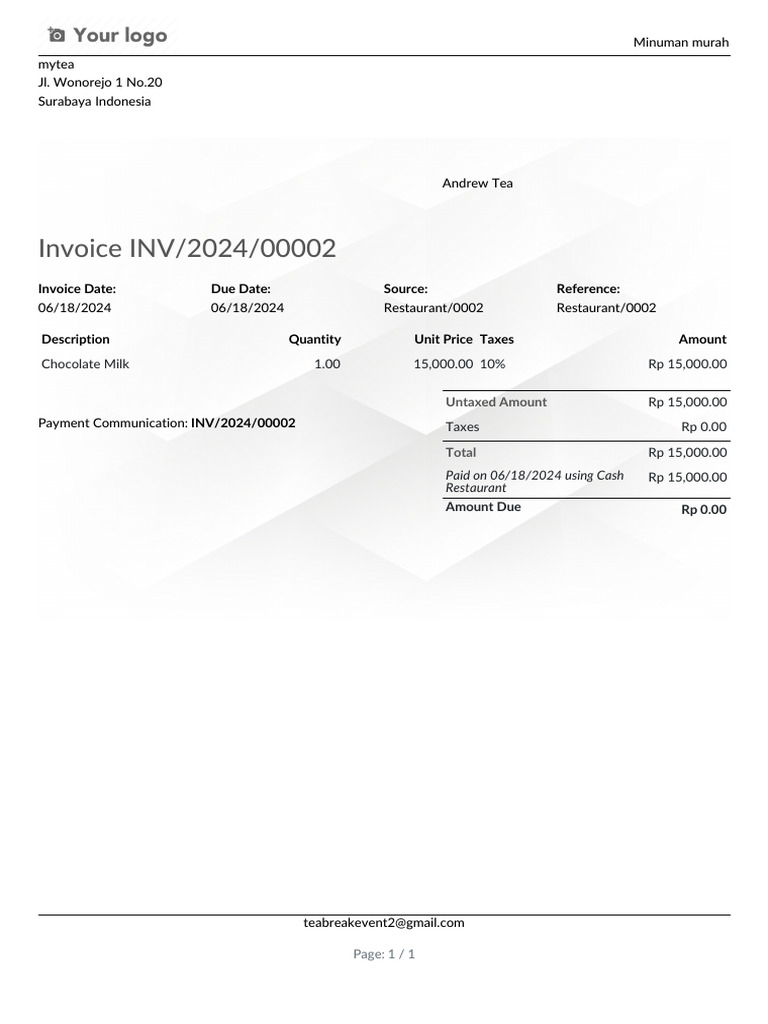 Inv 2024 00002 | PDF