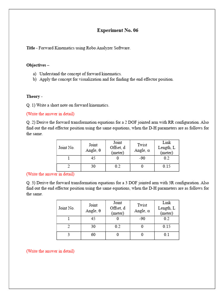 Robotics Expt6 | PDF | Teaching Methods & Materials