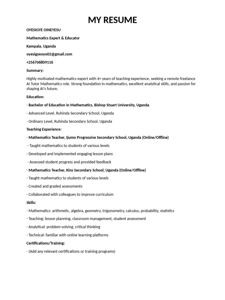 My Resu | PDF | Career & Growth