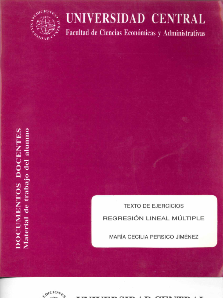 Texto de Ejercicios Regresion Lineal Multiple | PDF