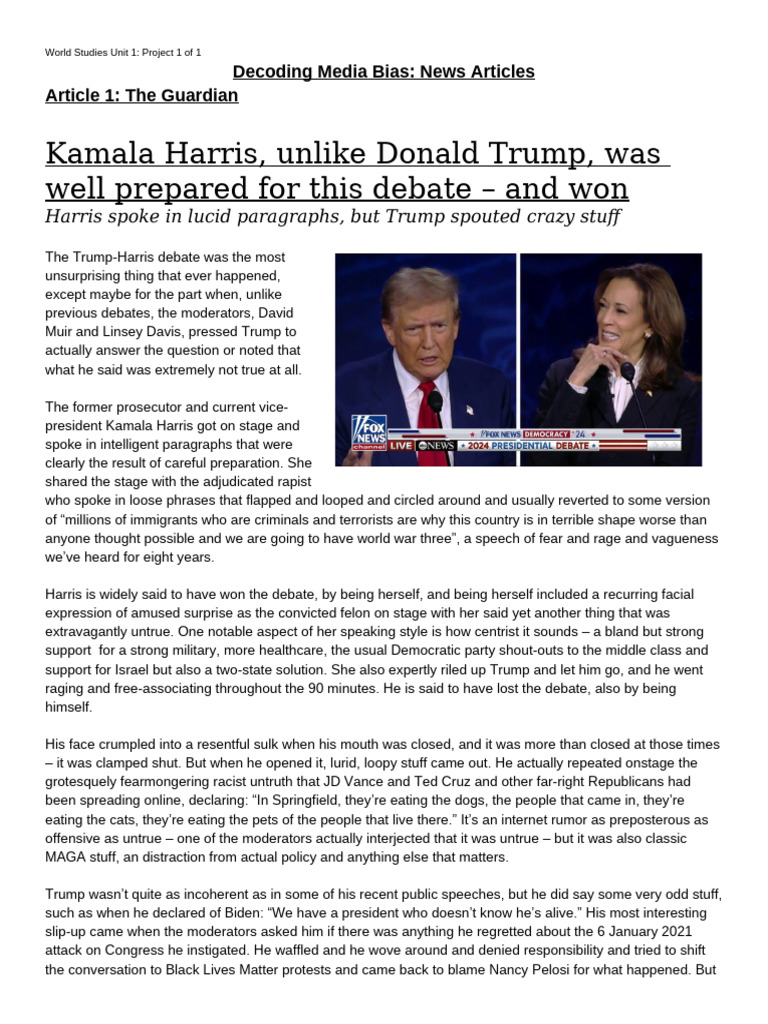 Decoding Media Bias - News Articles | PDF | Donald Trump | American ...