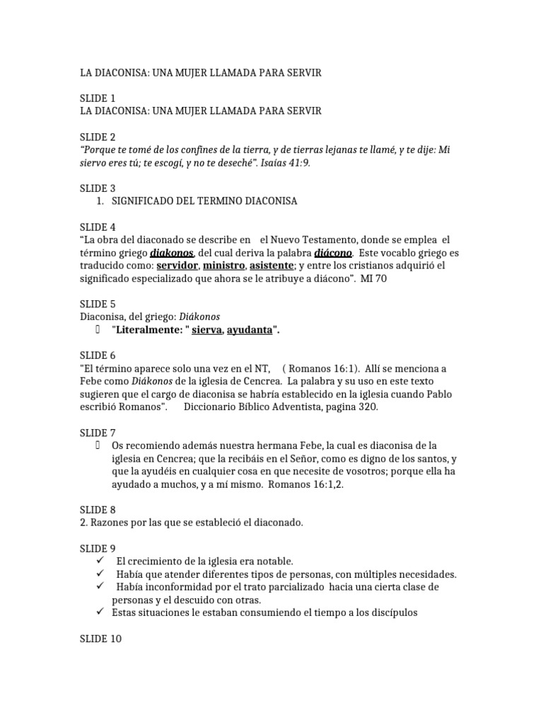 La Diaconisa Una Mujer Llamada A Servir | PDF | Diácono | Iglesia cristiana