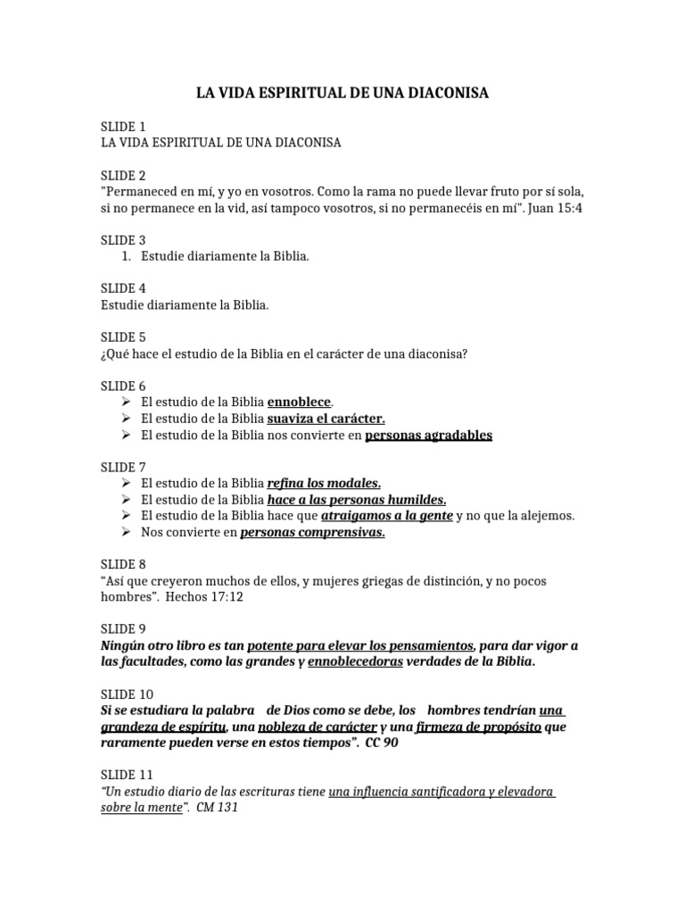 La Vida Espiritual de Una Diaconisa | PDF | Oración | Jesús