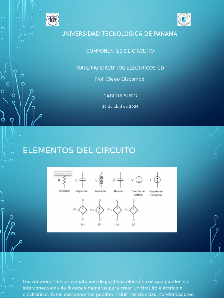 Elementos Del Circuito | PDF | Red eléctrica | Inductor