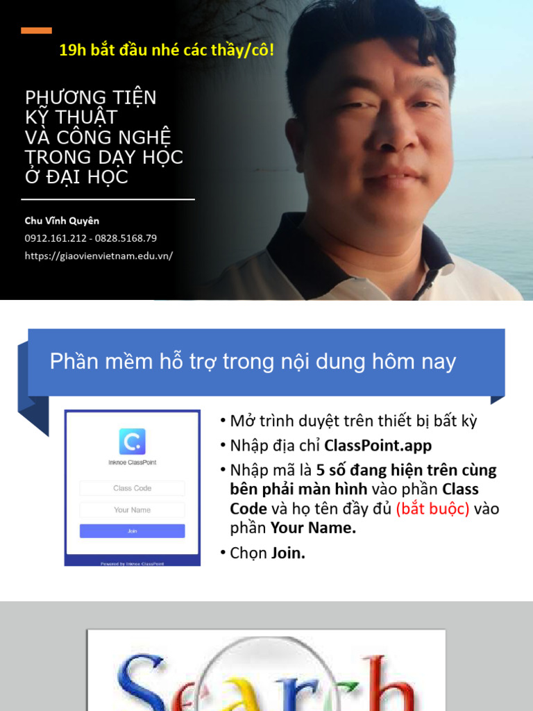 19h bắt đầu nhé các thầy/cô!: Phương Tiện Kỹ Thuật Và Công Nghệ Trong ...