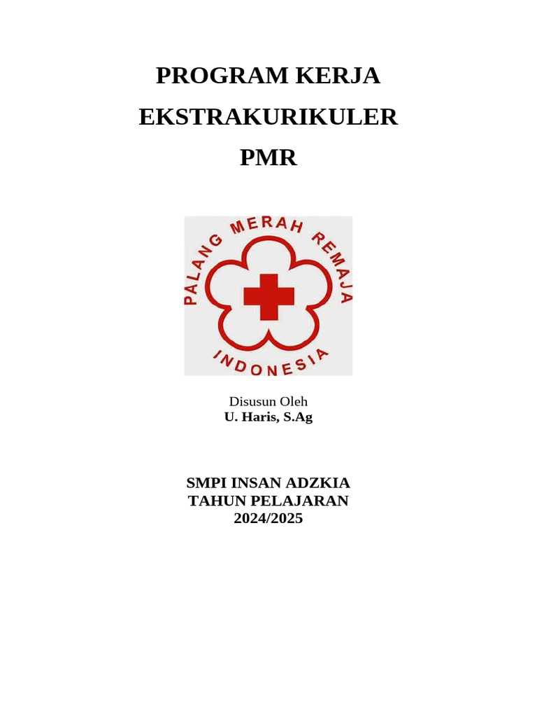 Program Kerja PMR 2024/2025 | PDF