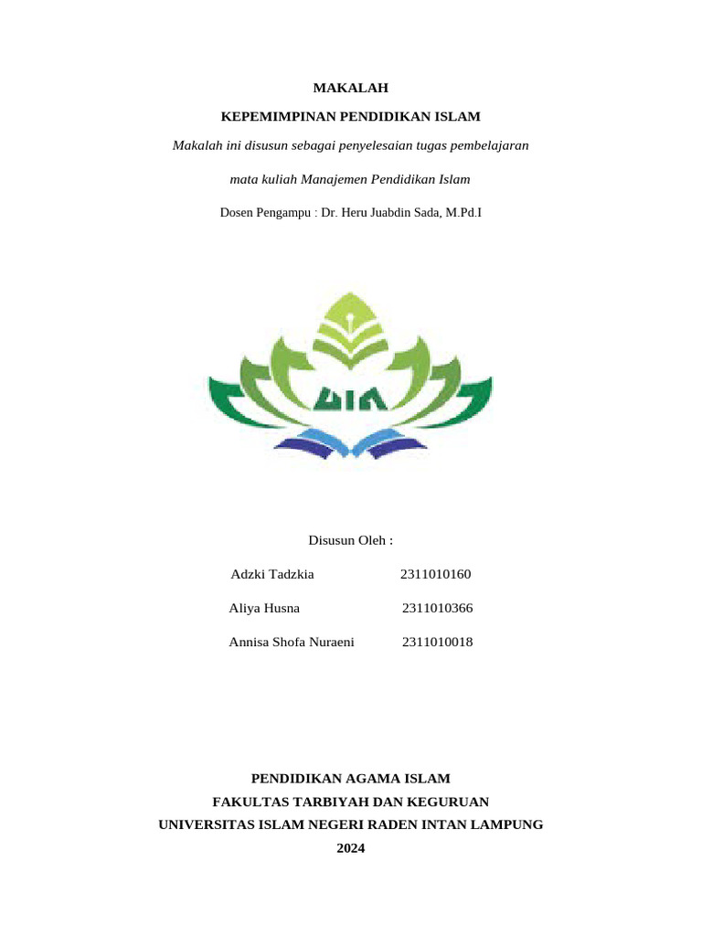 Manajemen Pendidikan Islam KLP | PDF