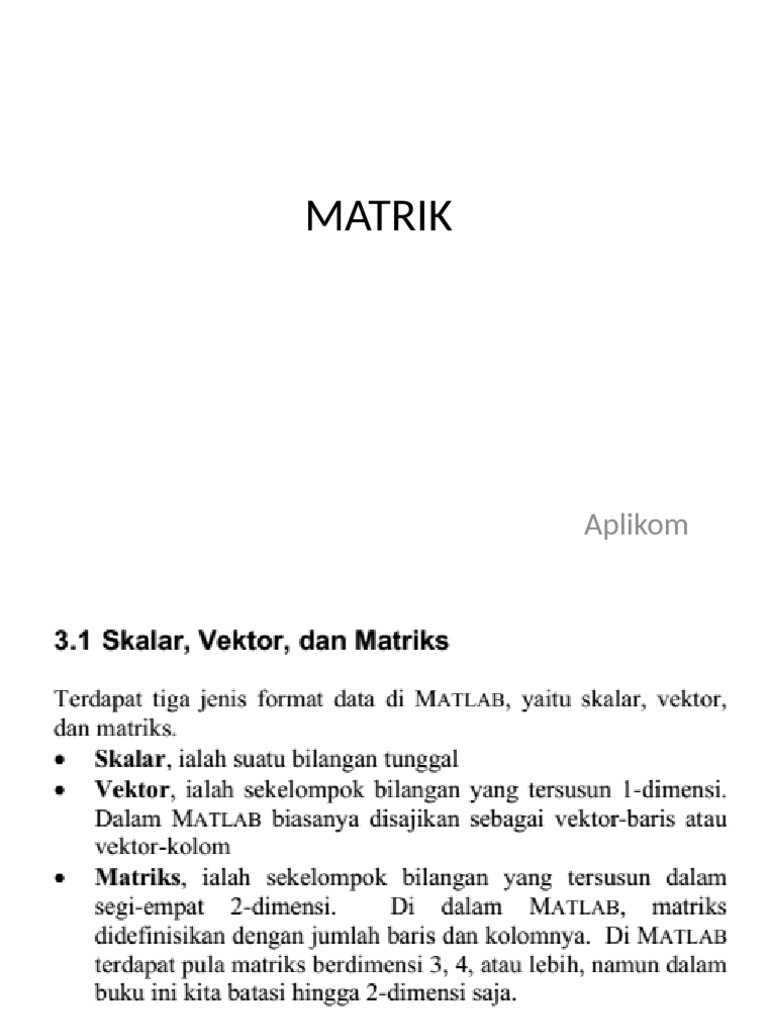 Matrik | PDF