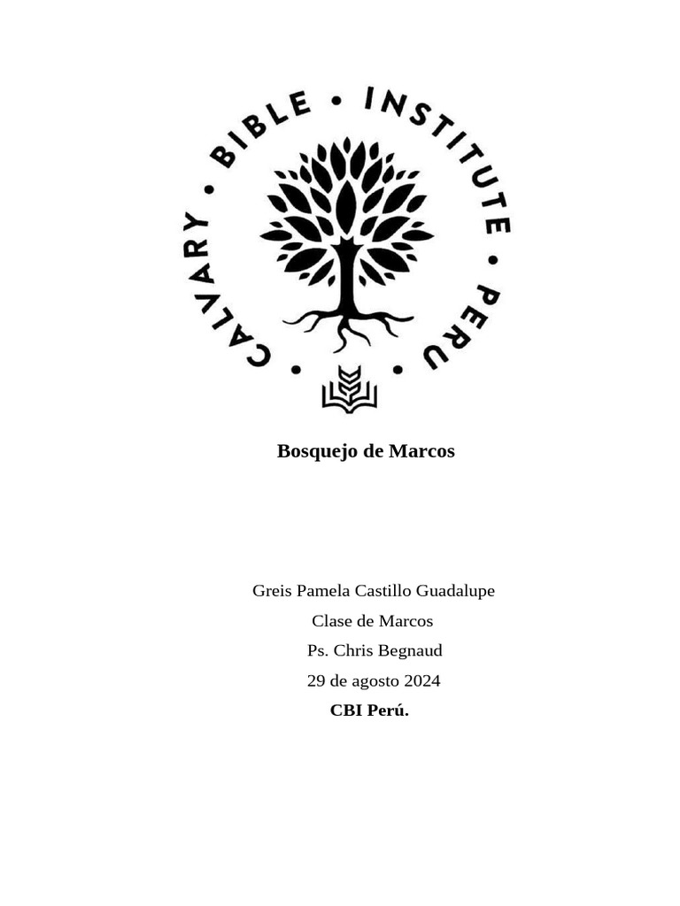 Bosquejo de Marcos-1 | PDF