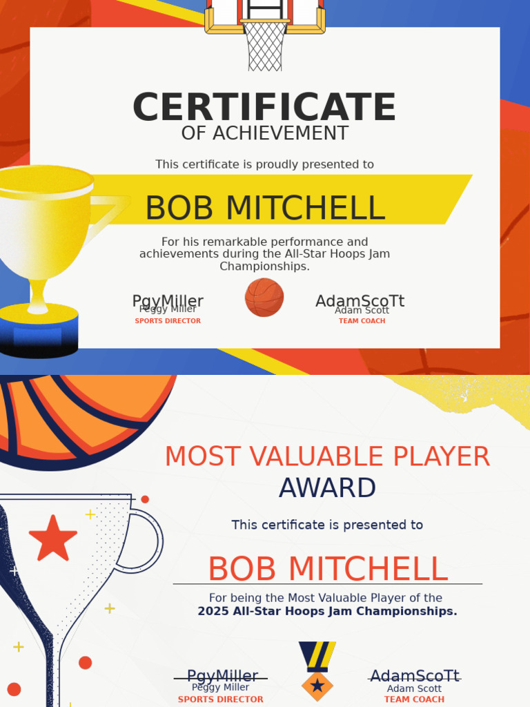 MVP Award Certificate Template | PDF | Sports & Recreation