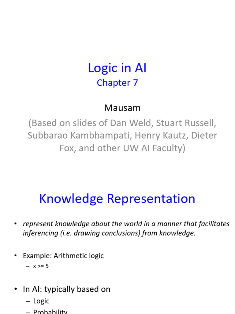 Artificial Intelligence Pdf Logic Logical Consequence 