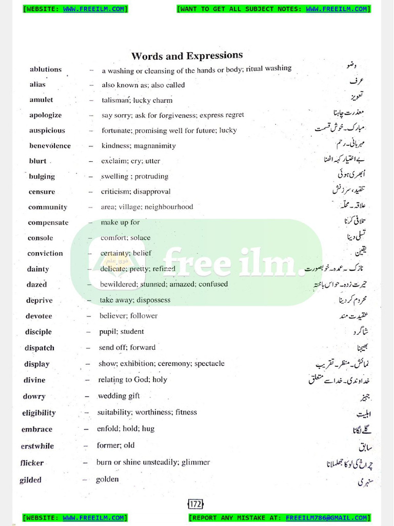 11th English Ch13 Exercise Notes | PDF