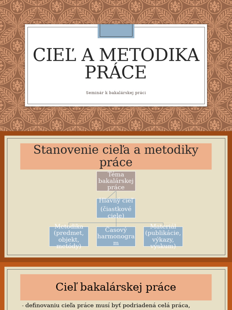 Cieľ A Metodika Práce | PDF