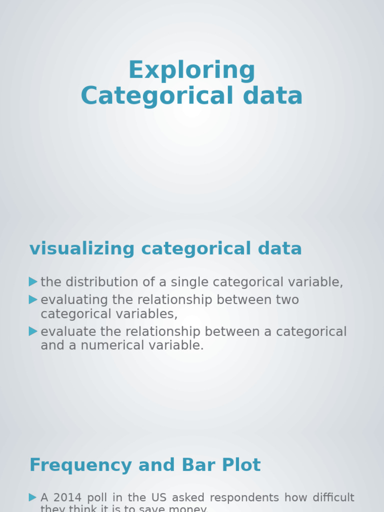 Exploring Categorical Data | PDF | Histogram | Categorical Variable