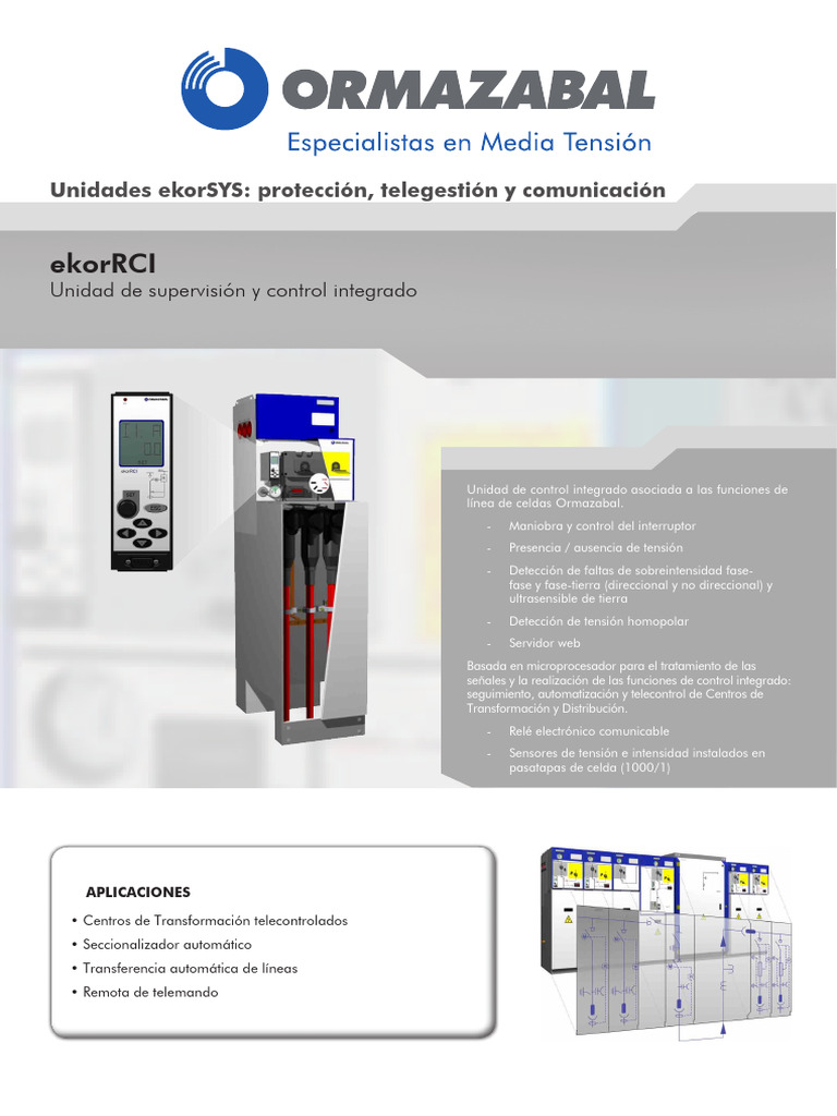 Rele Eckor Ormazabal | PDF | Electrónica | Electricidad