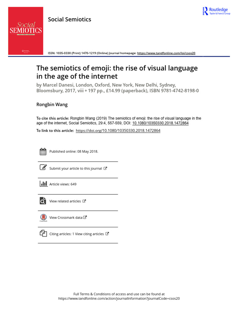 The Semiotics of Emoji The Rise of Visual Language in The Age of The Internet | PDF | Semantics ...