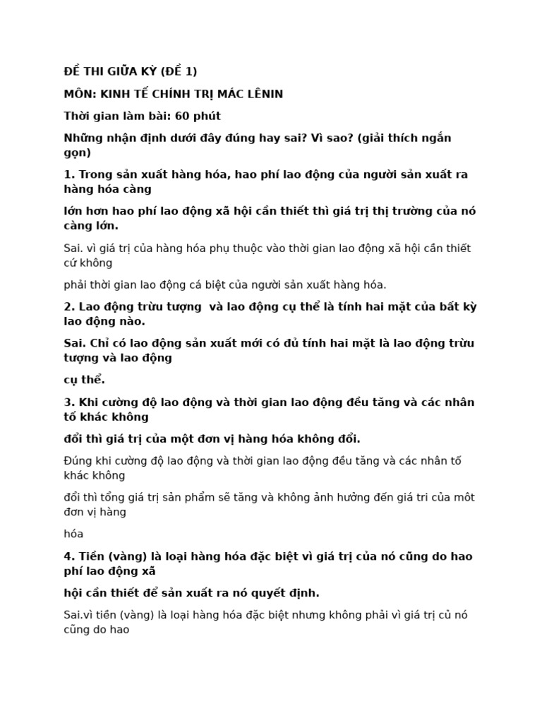 ĐỀ THI GIỮA KỲ ktct | PDF