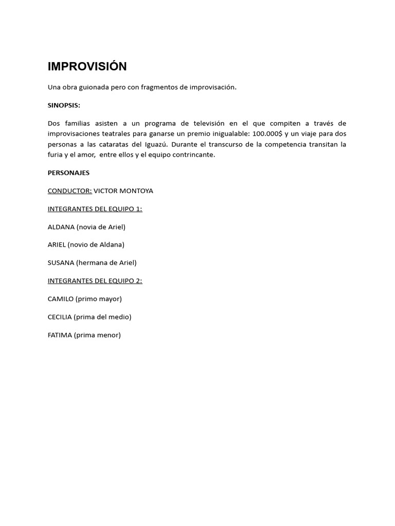 Impro Vision Nuevo Final 12 Del 9 | PDF