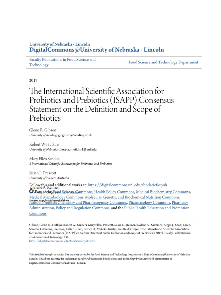 The International Scientific Association For Probiotics and Prebiotics ...