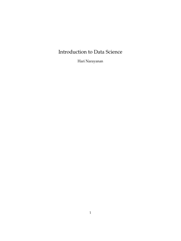 Introduction To Data Science Hari | PDF | Theorem | Mathematical Logic
