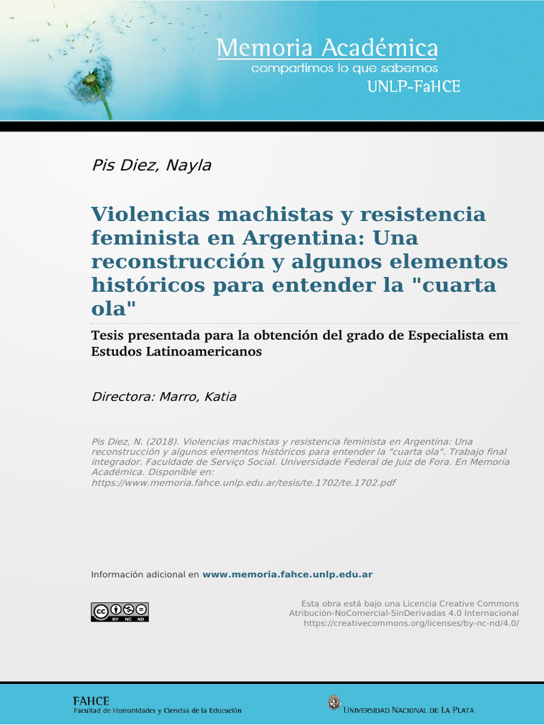 Violencias Machistas y Resistencia Feminista en Argentina: Una Reconstrucción y Algunos ...