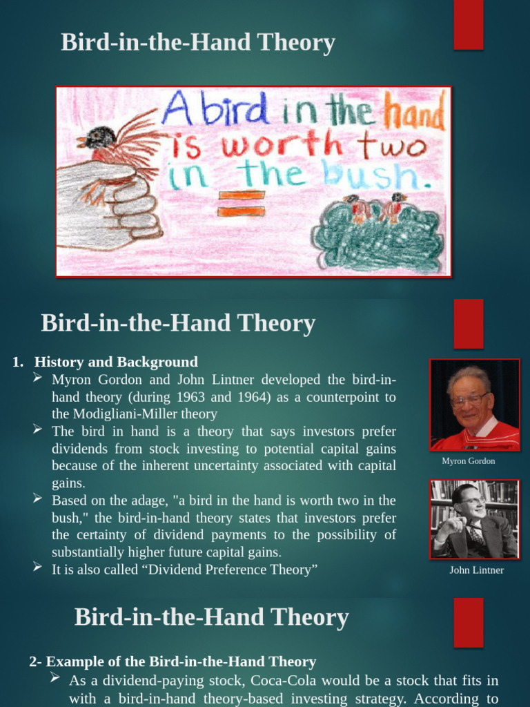 Bird-in-the-Hand Dividend Theory Explained | PDF | Business | Law
