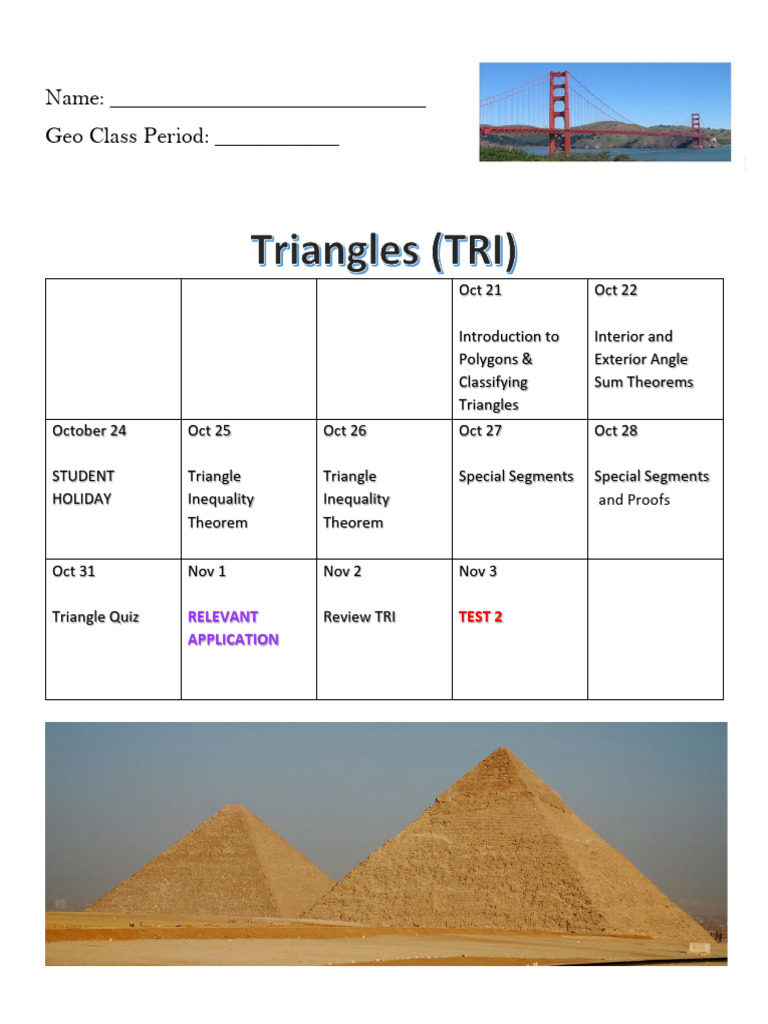 Tri Notes Packet | PDF | Triangle | Euclidean Geometry