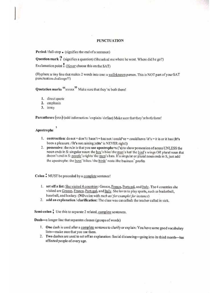 Essay - Punctuation | PDF
