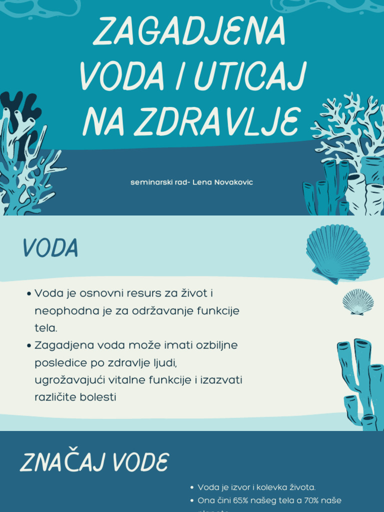 Zagadjena Voda I Uticaj Na Zdravlje | PDF