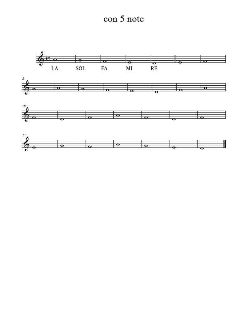 5 Note Re - La Flauto | PDF