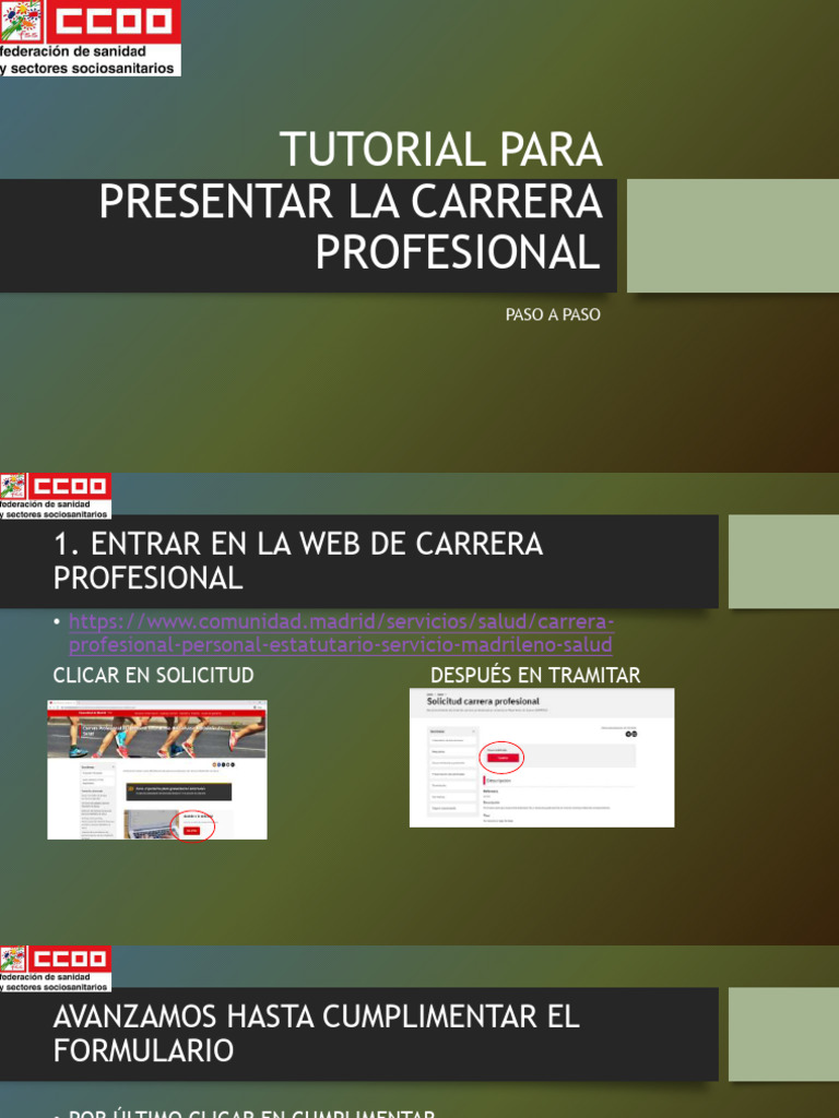 Tutorial para Presentar La Carrera Profesional | PDF | Crecimiento personal y profesional ...