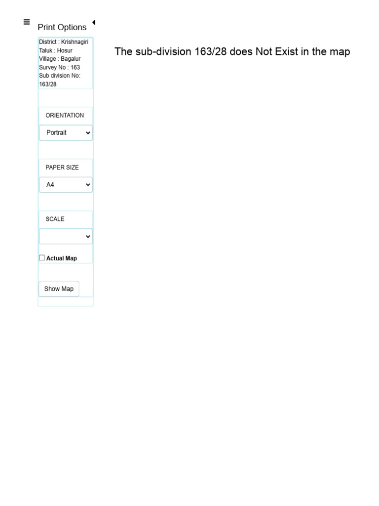 FMB Map Sub Diviosn Not Avilable | PDF