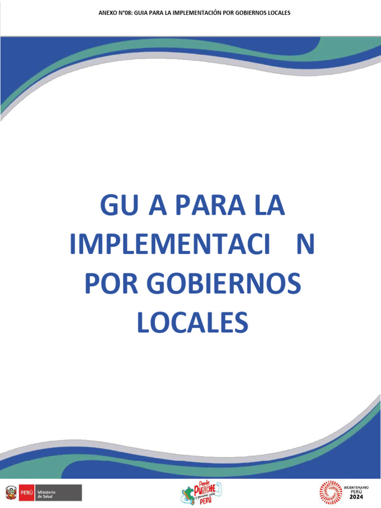 Anexo n08 Guia de Implementacion para Gobiernos Locales | PDF | Educación más alta | Medicina ...