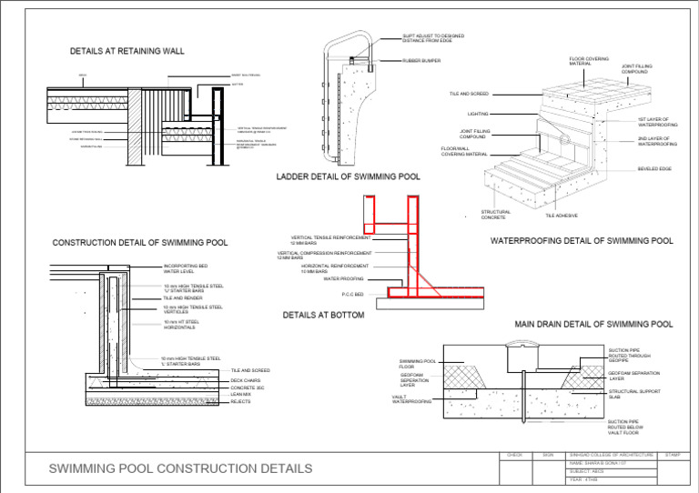 SP Construction Details | PDF | Concrete | Architectural Elements