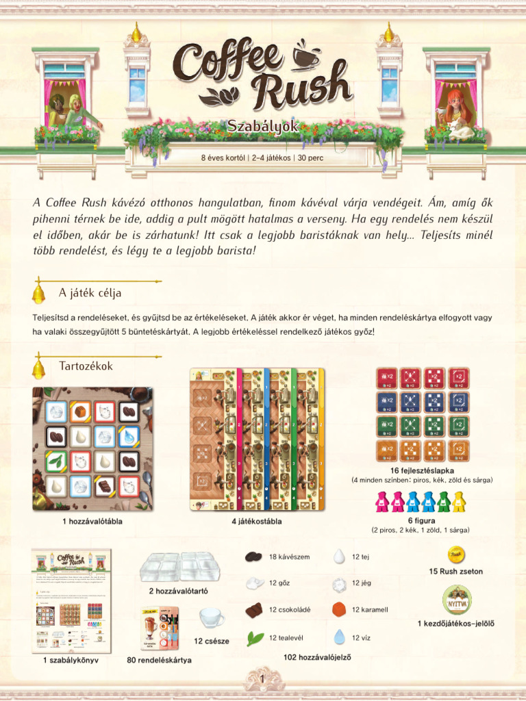 Coffee Rush Jatekszabaly - Compressed | PDF