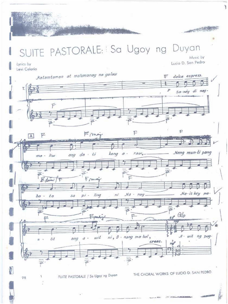Ugoy NG Duyan Music Sheet Oct 1 2024-1-02 PM | PDF