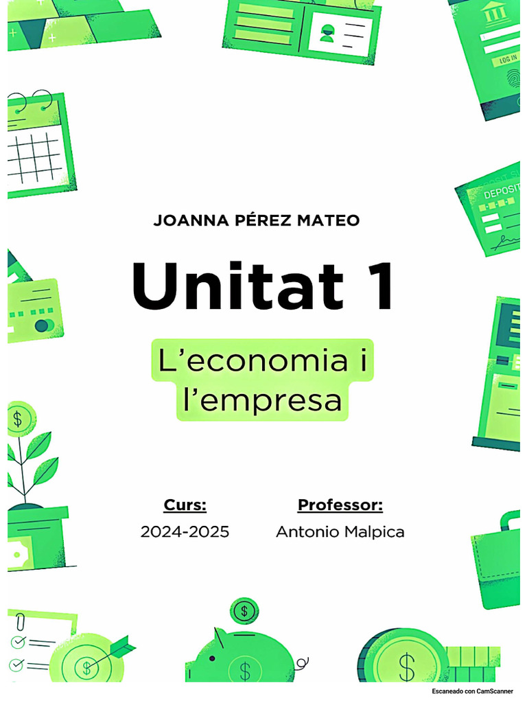 Dossier Unitat 1 L'economia I L'empresa | PDF