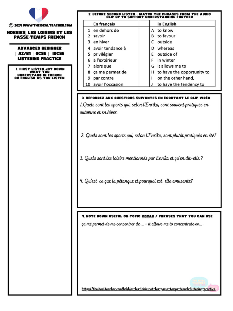 Pratique d'écoute avancée en français | PDF