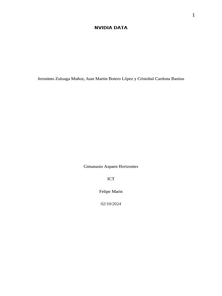 Ict Nvidia | PDF | Graphics Processing Unit | Data