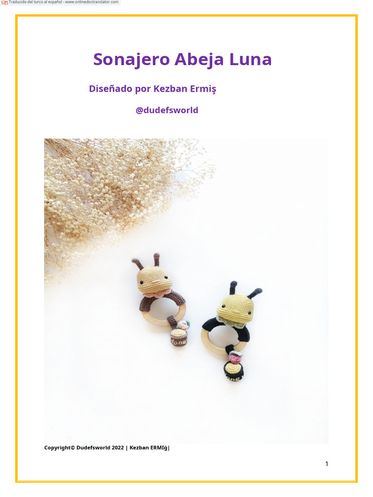 Bee Luna Rattle by Dudefsworld - Tr.es | PDF | Hogar, jardinería y ...