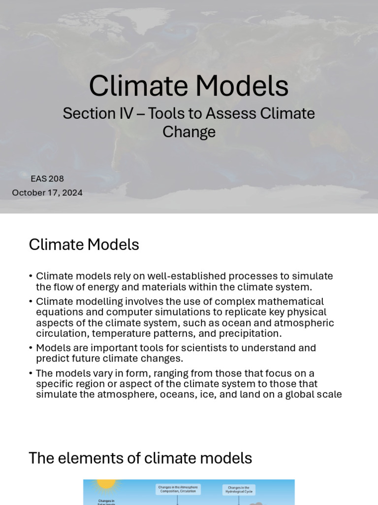 EAS 208 Climate Models | PDF | General Circulation Model | Climate