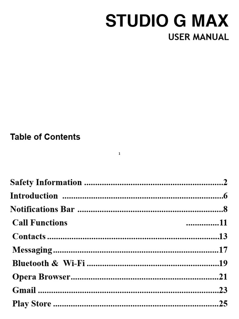 BLU Studio G Max Manual EN Web pdf-1 | PDF | Gmail | Google Play
